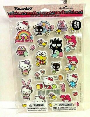 Hallmark Sanrio Hello Kitty Easter Puffy Sticker Set 50pc NIP | eBay