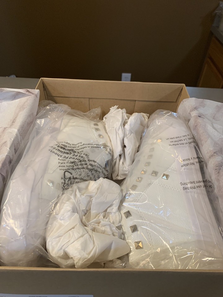 Jessica Simpson White Leather Fashion Embellished-High Top Size 7.5 NWB ...