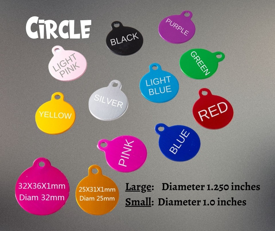 CUSTOM Laser ENGRAVED PERSONALIZED PET TAG ID DOG CAT NAME TAGS DOUBLE ...