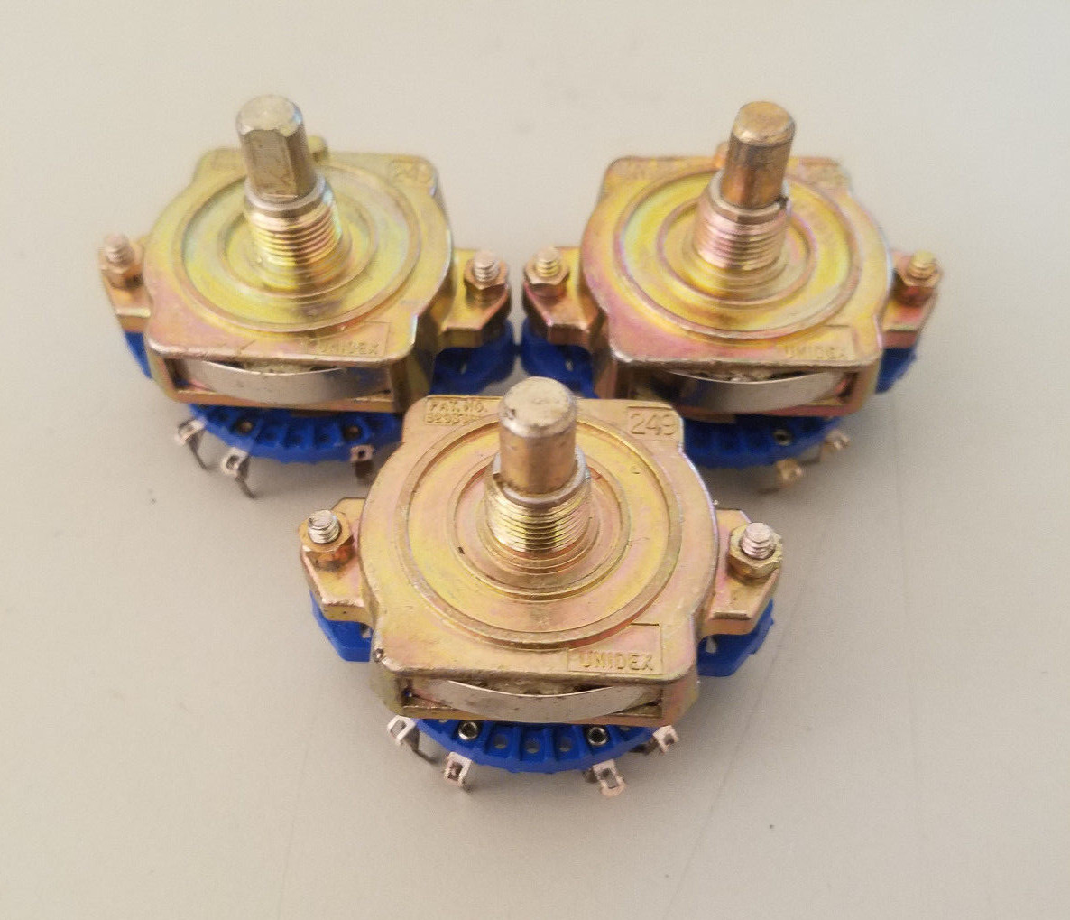 3 Unidex 249 10076047 Rotary Switch Switches Blue | eBay