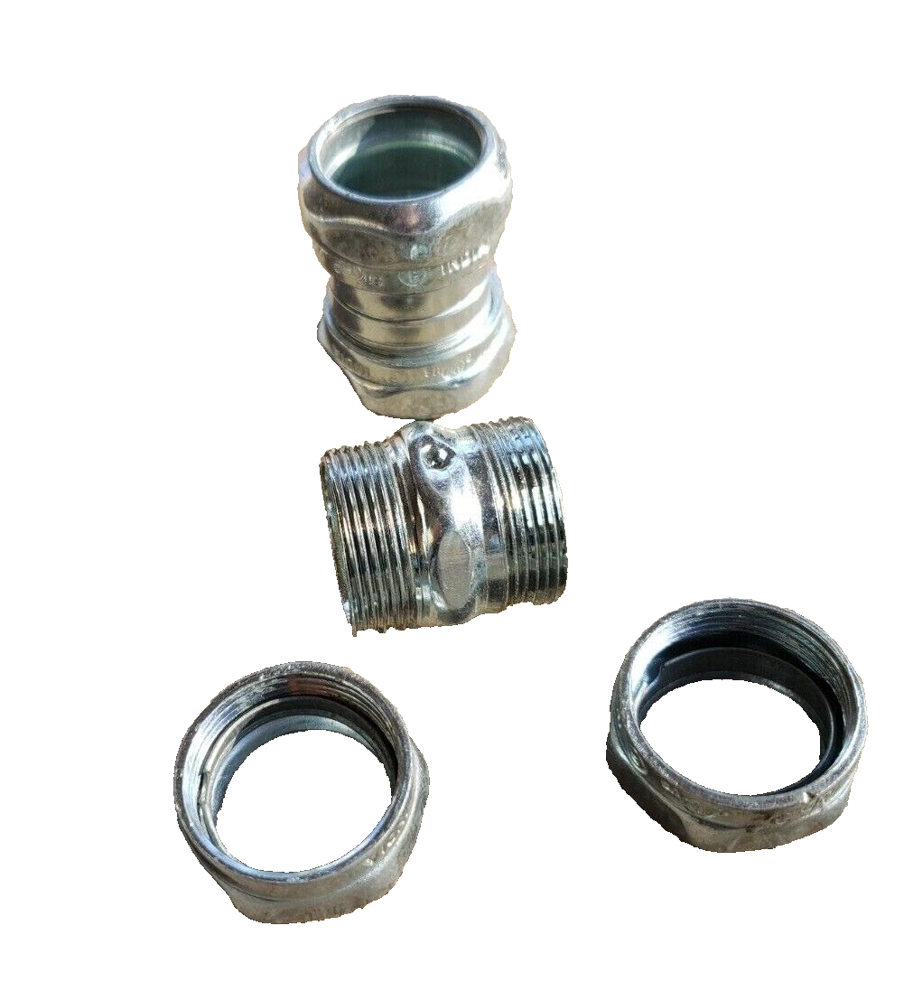 (QTY:2) Hubbell-Raco Coupling Compression 3/4-Inch Trade Size EMT, Zinc ...