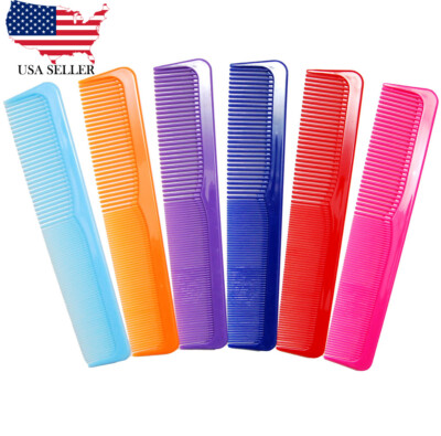 6-12 Dressing Comb 9" Color Large Breakable Styling Coarse/Fine Barber ...