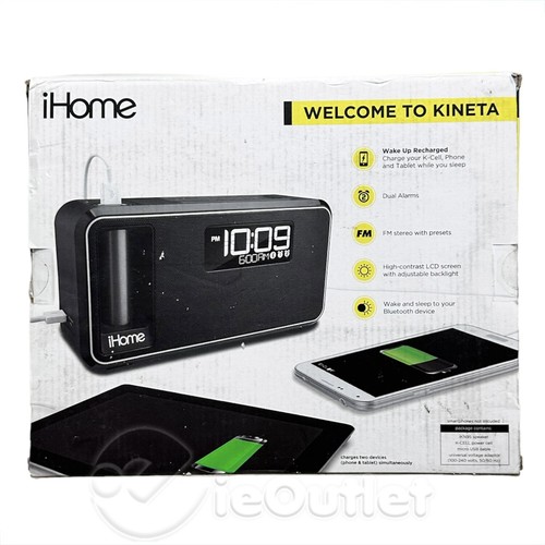 iHome Ikn95 Kineta Dual Charging Stereo Alarm Clock - Bluetooth for ...