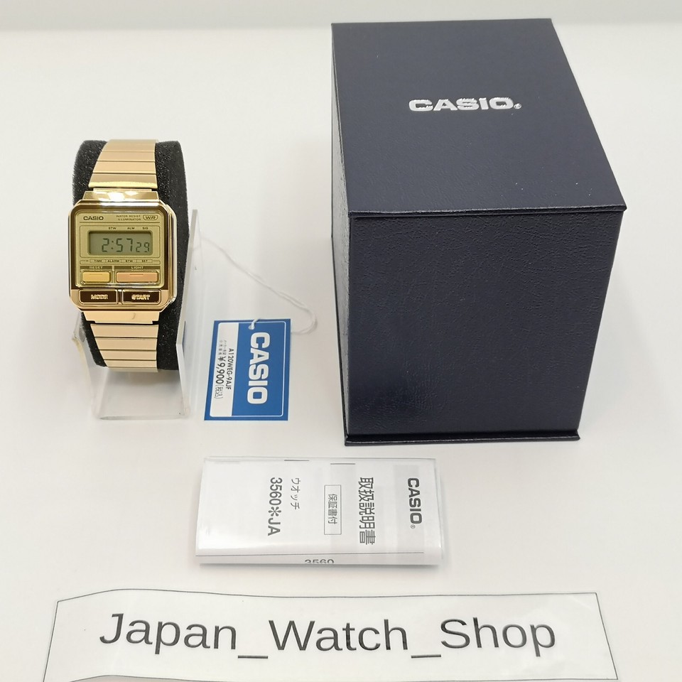 CASIO STANDARD A120WEG-9AJF Gold Vintage Premium Digital Men's Watch ...