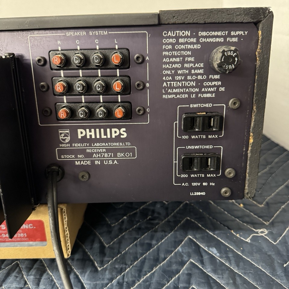PHILIPS AH7871 VINTAGE AM/FM STEREO RECEIVER - SERVICED - CLEANED ...