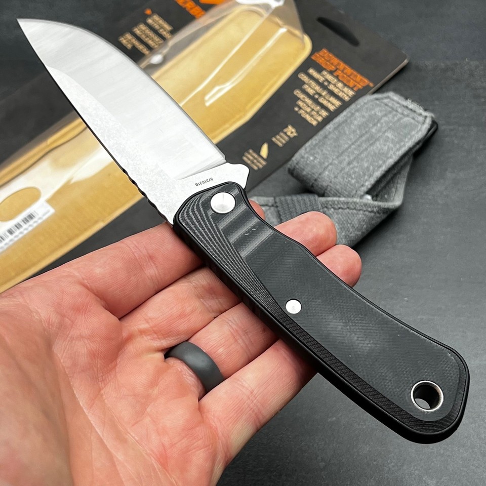 Gerber Downwind Black G10 Drop Point Fixed Blade Full Tang Hunting ...