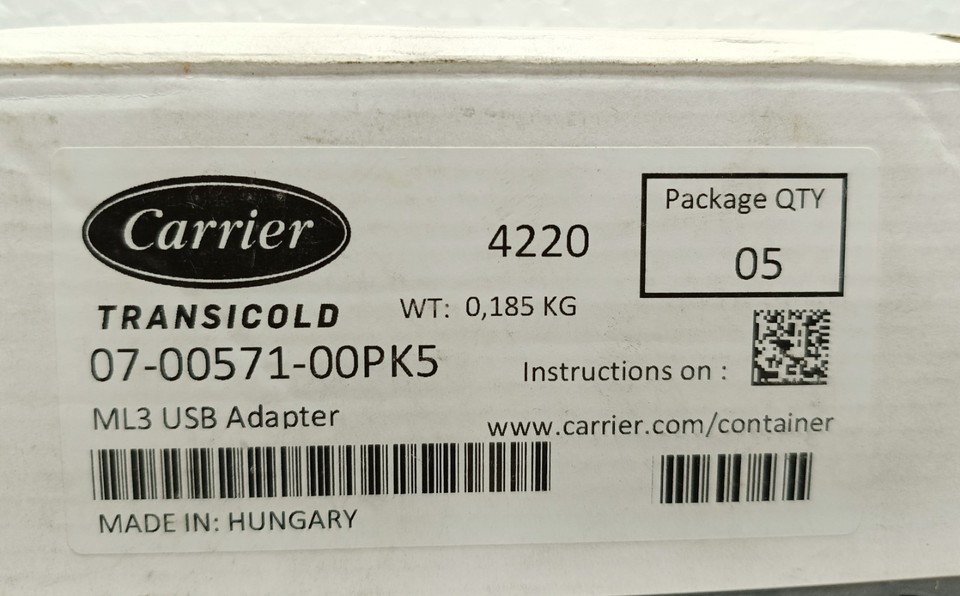 Carrier Transicold ML3 USB Adapter MUA 07-00571-00 Lot of 4 Reefer ...