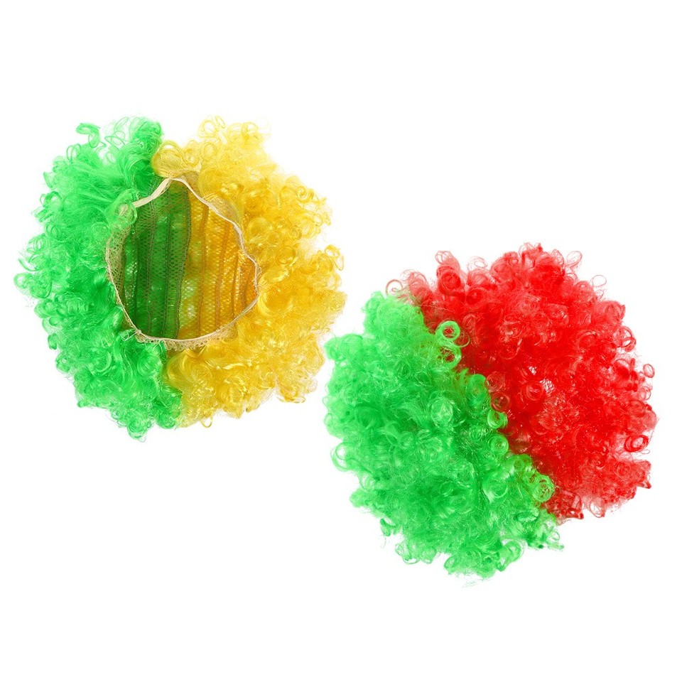 2 Pcs Curly Hair Wig Clown Costume Accessories Funny Wigs For Women ...