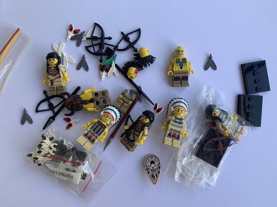 LEGO Native American Indian Western Cowboys Mini Figure MOC Pack Bundle ...
