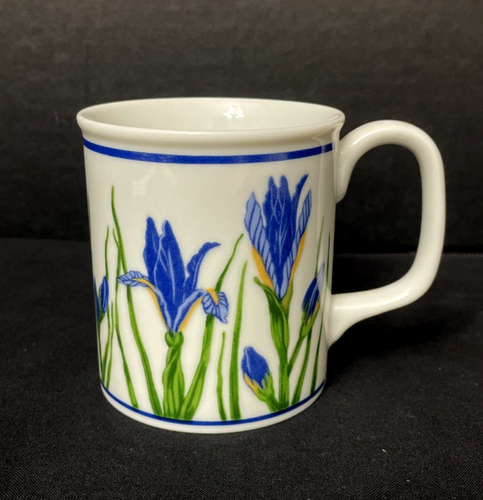 Curzon Blue Iris Ceramic Coffee Tea Mug Japan Garden Cottage Floral | eBay