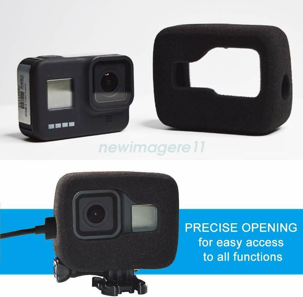 Windscreen Foam Wind Noise Reduction Windproof Cover for GoPro Hero 8 ...