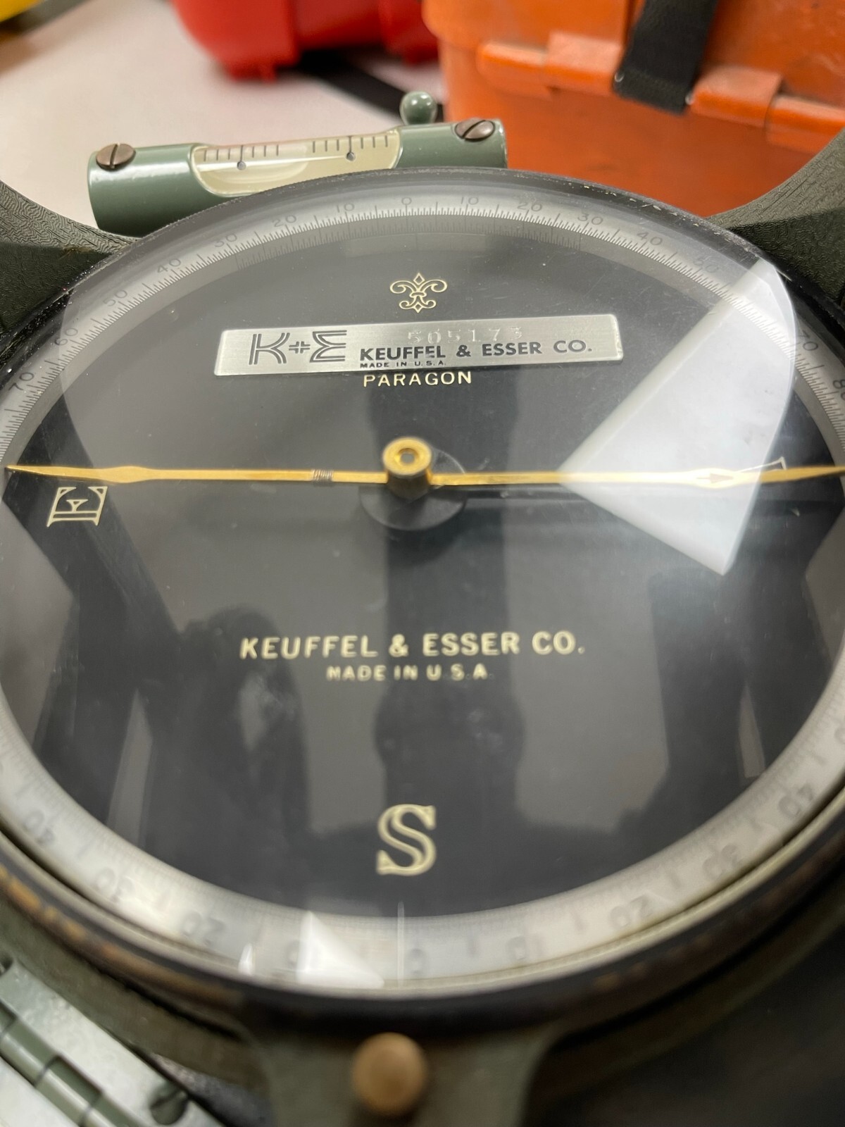 Rare Keuffel Esser K&E Engineer Transit Survey Instrument with Original ...