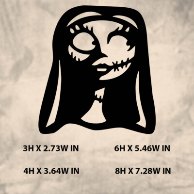 Sally|Pretty|Cartoon Chirstmas|Halloween|Decal Sticker|Car|Window ...