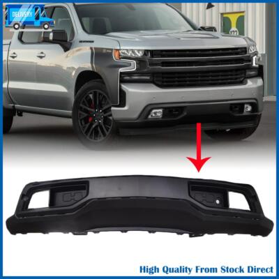 For 2019-2021 Chevrolet Silverado Front Lower Bumper Cover Black ...