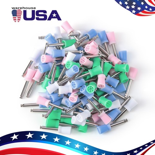 100pc Dental Prophy Polishing Cups Latch Type Paste Soft Silicone ...