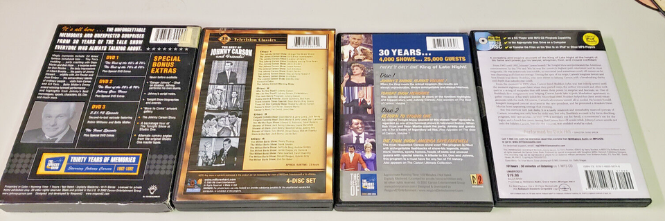 The Tonight Show - Johnny Carson Vol 1-3 + 3 Other DVD & CD Sets ...