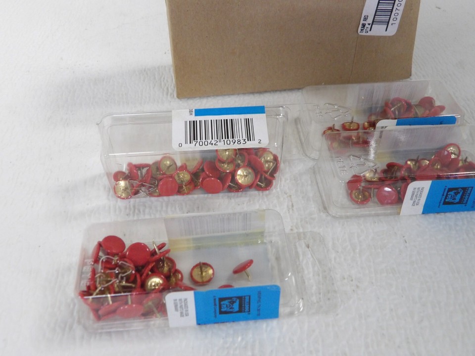 RED THUMB TACKS | eBay