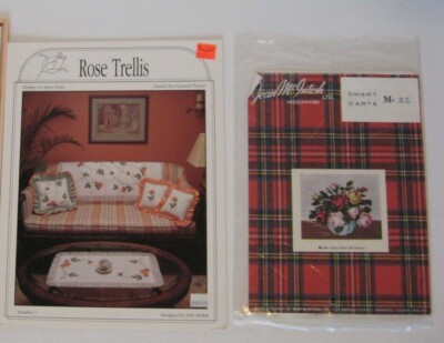 Jean McIntosh Chart M-35 and Rose Trellis by Moffit Cross Stitch ...