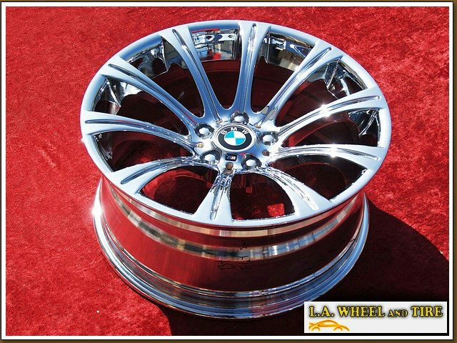 SET OF 4 CHROME 19" BMW M5 M6 E60 STYLE 166 OEM WHEELS RIMS 525i 545i ...