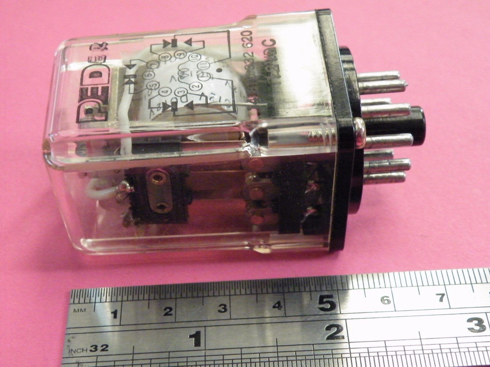 Plug in 11 Pin (Round Pin) 12v 10A Relay 3PDT PED Industrial or Classic ...