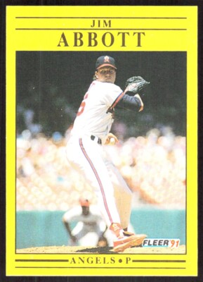 1991 3096A Fleer Jim Abbott California Angels #305 | eBay