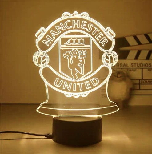 MANCHESTER UNITED FC LED Night Light Logo Style Table Lamp Creative ...