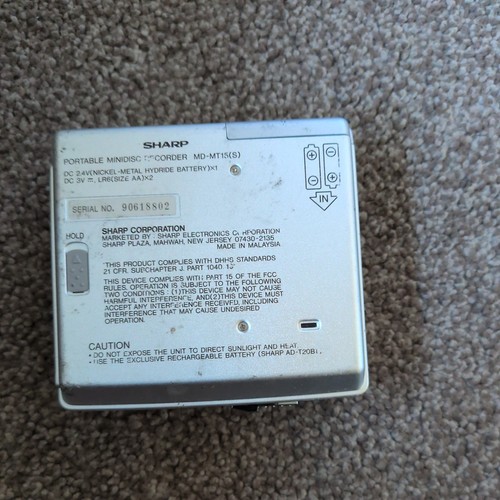 Sharp MD-MT15 Minidisc Player and Recorder, tested | eBay UK