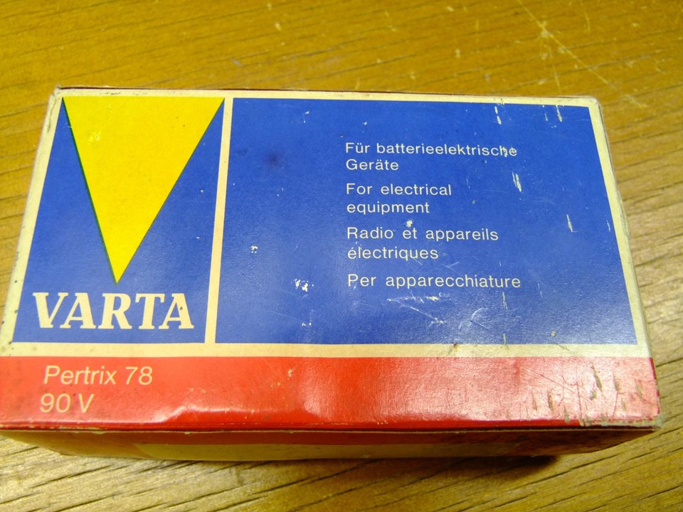 Varta/Pertrix 78, Anodenbatterie, 90 Volt, leer, Deko oder zum ...
