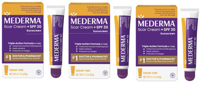 3 Pack Mederma Scar Cream Triple Action Sunscreen SPF 30 0.7 Oz BB: *10 ...