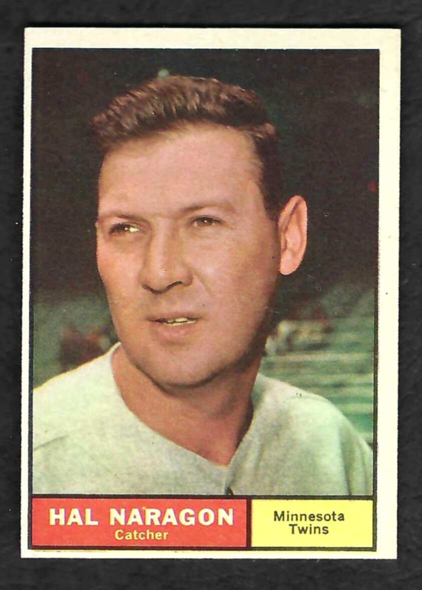 1961 Topps #92 Hal Naragon Minnesota Twins Baseball Card EXMT | eBay