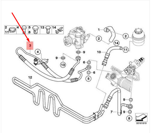 NEW BMW 3 E90 EXPANSION POWER STEERING HOSE 32416787461 6787461 OEM | eBay