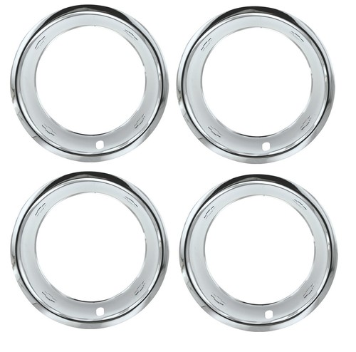 "15"" 3"" Chevy Bowtie Chrome Stainless Steel Trim Ring Set | Rear ...