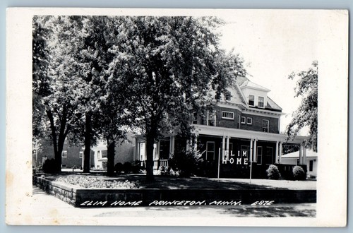 Princeton Minnesota MN Postcard RPPC Photo Elim Home Scene Street ...
