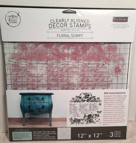 NEW Floral Script Clearly Decor Stamp Set Redesign With Prima Paris ...