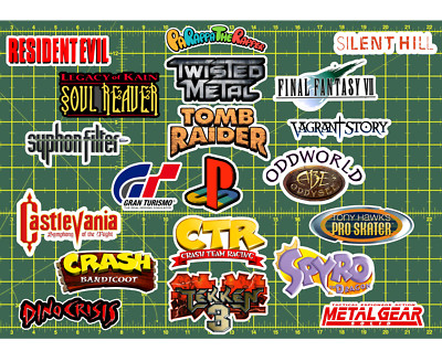 20 Playstation PSX Logo Stickers - White, Clear or Holographic ...