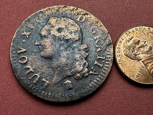 1783 France 1 Sol Coin Louis XVI, K Mint Bordeaux, France, 396K MINTED ...