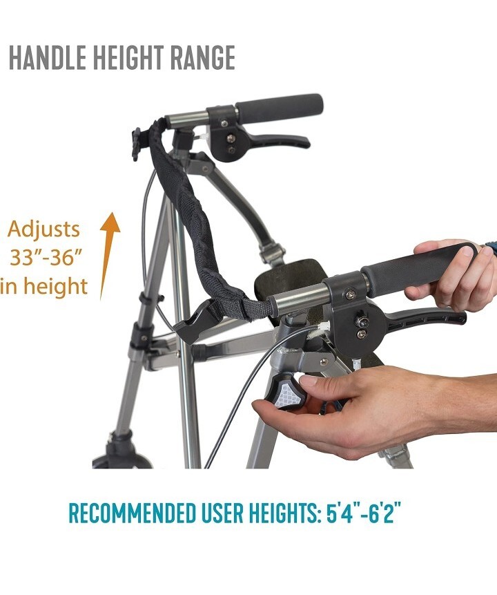 Able Life Space Saver Rollator - Regal Rose (4250-RR) Pink Walker ...