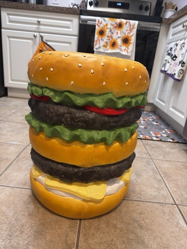NEW Cheeseburger Hamburger Big Mac Stool TikTok Viral Food Decor | eBay