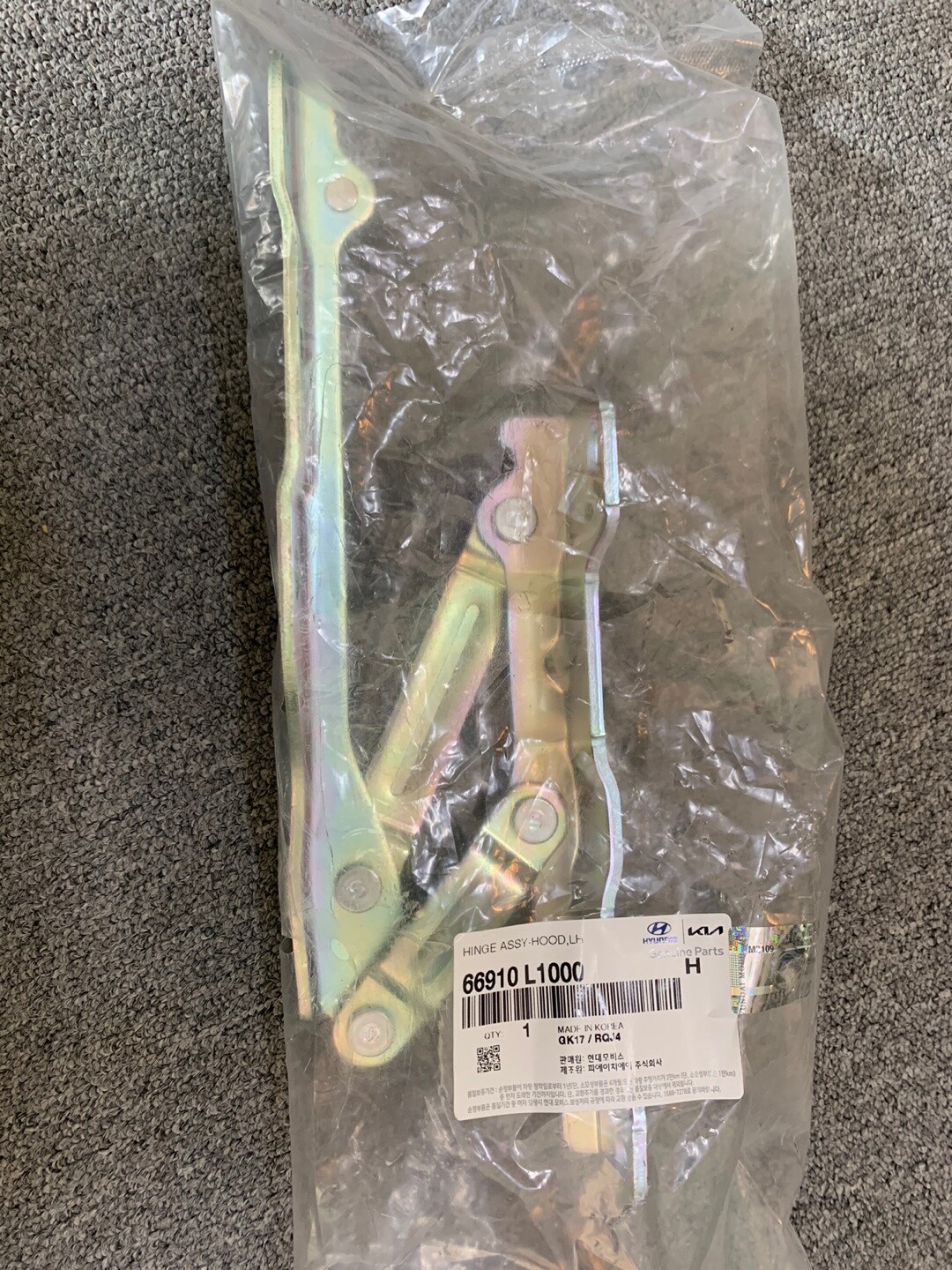 OEM 66910-L1000 Hood Hinge Left LH Genuine Ups/Fedex# for Hyundai ...