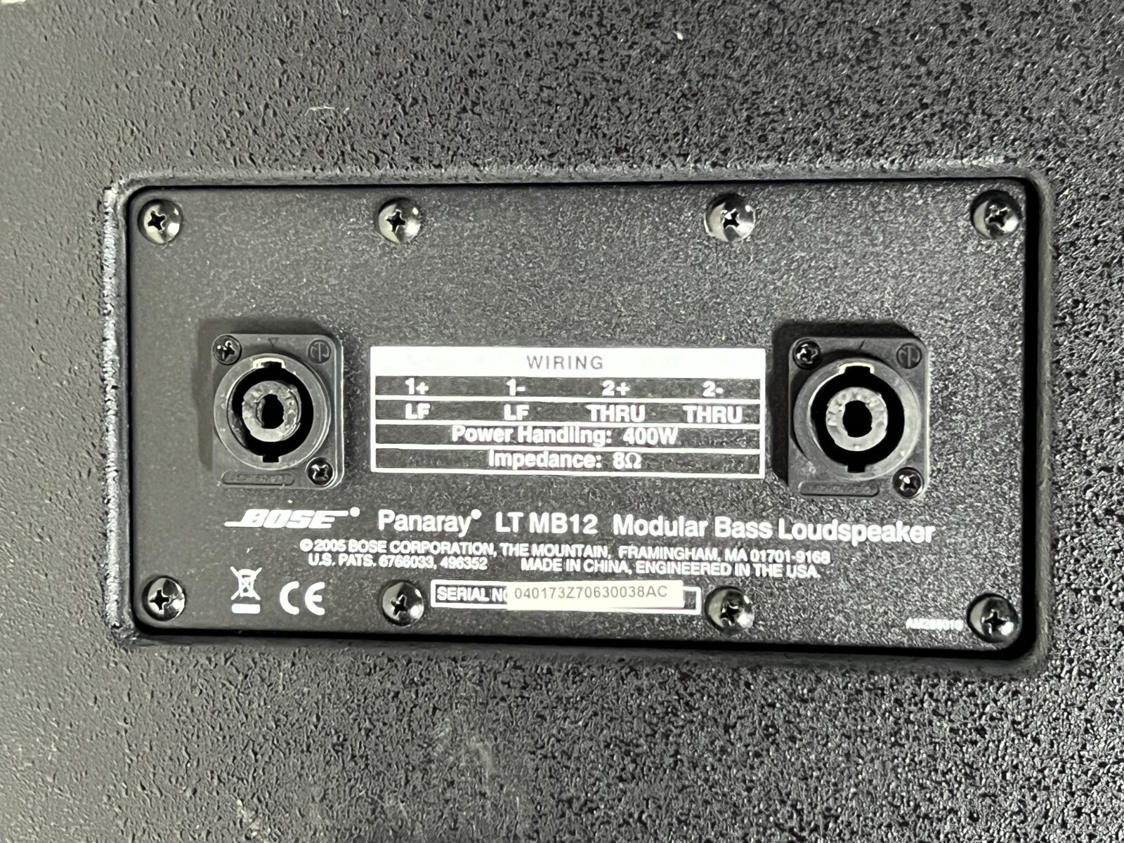 Bose Panaray LT MB12 Modular Bass Loudspeaker #05392 #05393 (One)THS | eBay