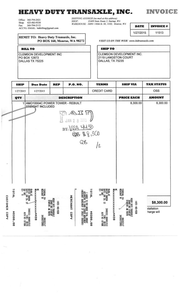 Spicer AMO 1000 4C with Power Tower 1241C - Aux Box - Power Takeoff ...