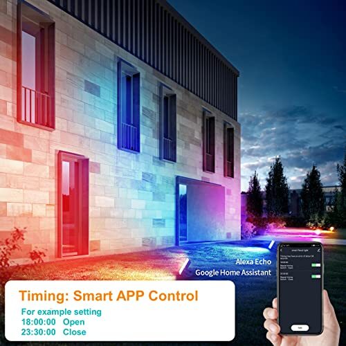 100W RGB Flood Light Outdoor - Smart Color Changing Landscape Light ...