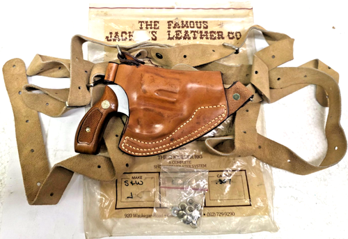 Vintage Jackass Brown Leather Shoulder Holster System S&W 2" "J" frame ...