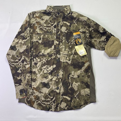 Magellan Mens Small Veil Camo Long Sleeve Lightweight Button Camo ...