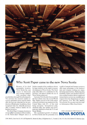 1966 Nova Scotia Canada: Scott Paper Came to Nova Scotia Vintage Print ...