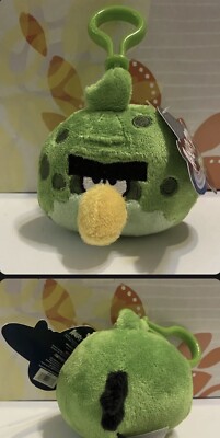 Set Of 2 Angry Birds Green Birds , Red Bird With Bow Plush Backpack ...