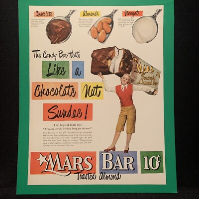 Vintage 1951 Mars bar advertisement | eBay
