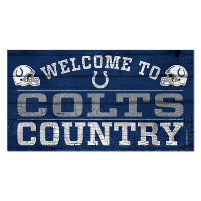NFL Football Indianapolis Colts Welcome Token Country Wood Sign Wooden ...