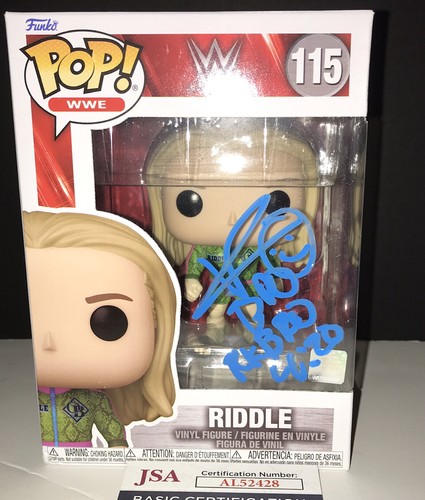 WWE Matt Riddle Signed Funko Pop Vinyl BRO NXT Autographed JSA COA ...
