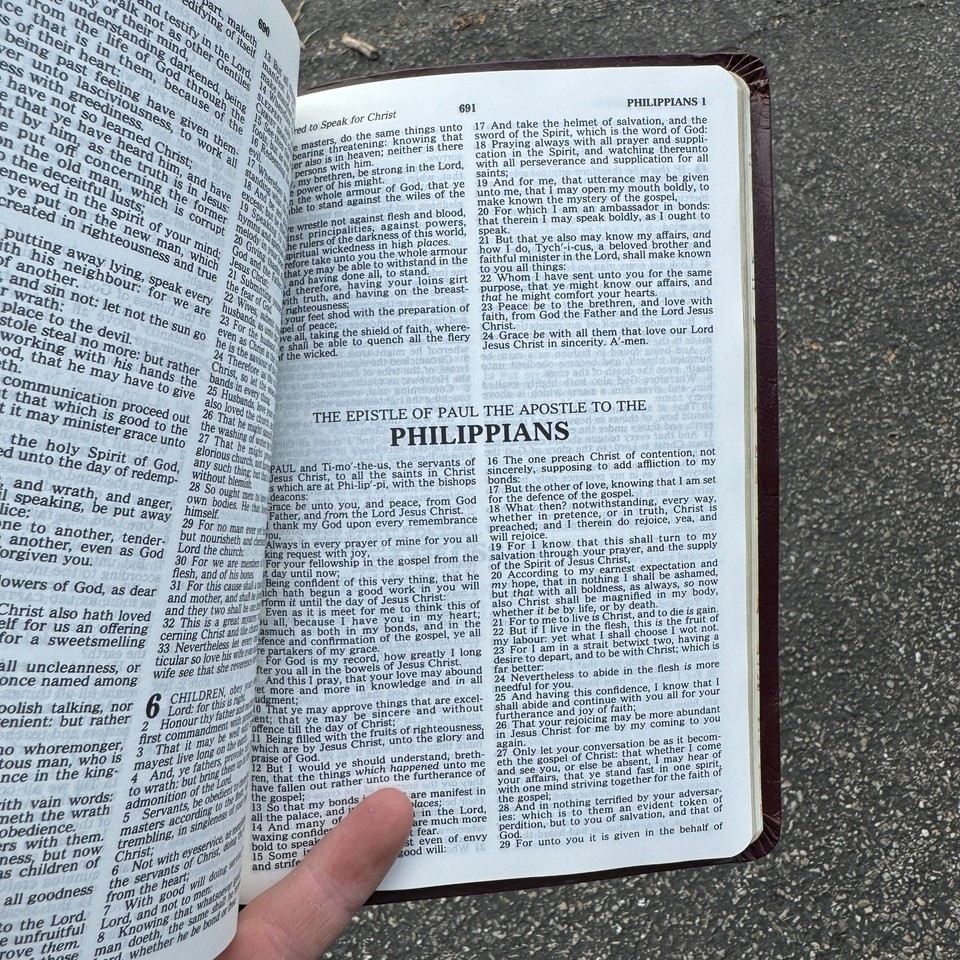 HOLY BIBLE Concordance KJV King James Version RED LETTER Word Aflame ...